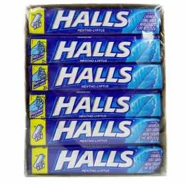 CARAMELO HALLS BARRA MENTHOL X 12 | CONFITERÍA MINERVA