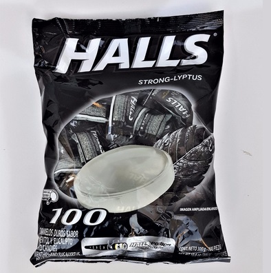 CARAMELO HALLS EXTRA FUERTE FUNDA X 100 | CONFITERÍA MINERVA