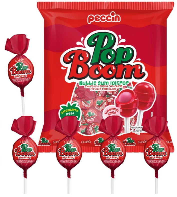 CHUPETE POP BOOM FRESA X 24 | CONFITERÍA MINERVA